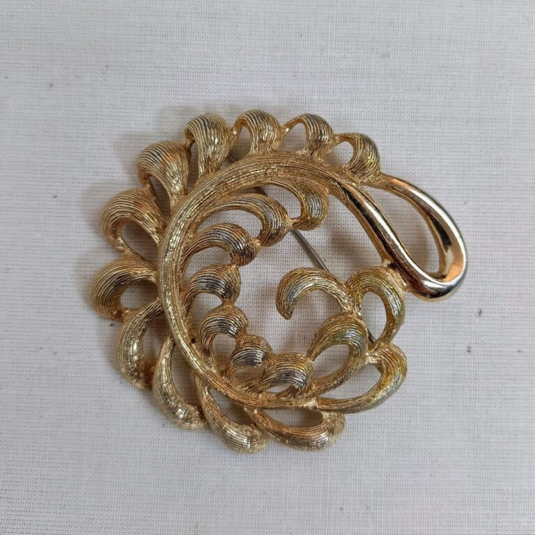 Spilla a forma di piuma vintage Monet - Pomella Vintage shop online